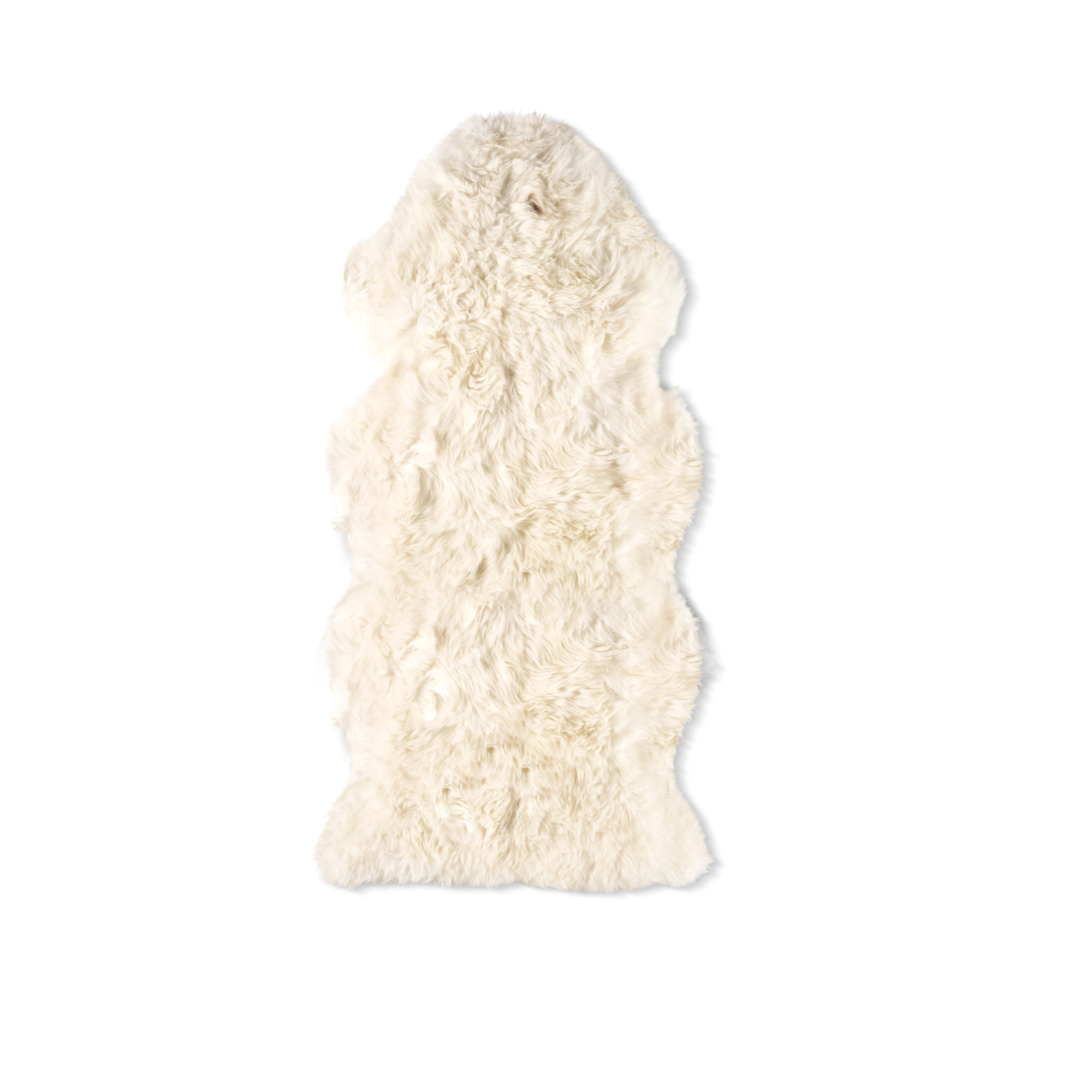 Medium-size lambskin rug in brown and white | Fellhof online shop